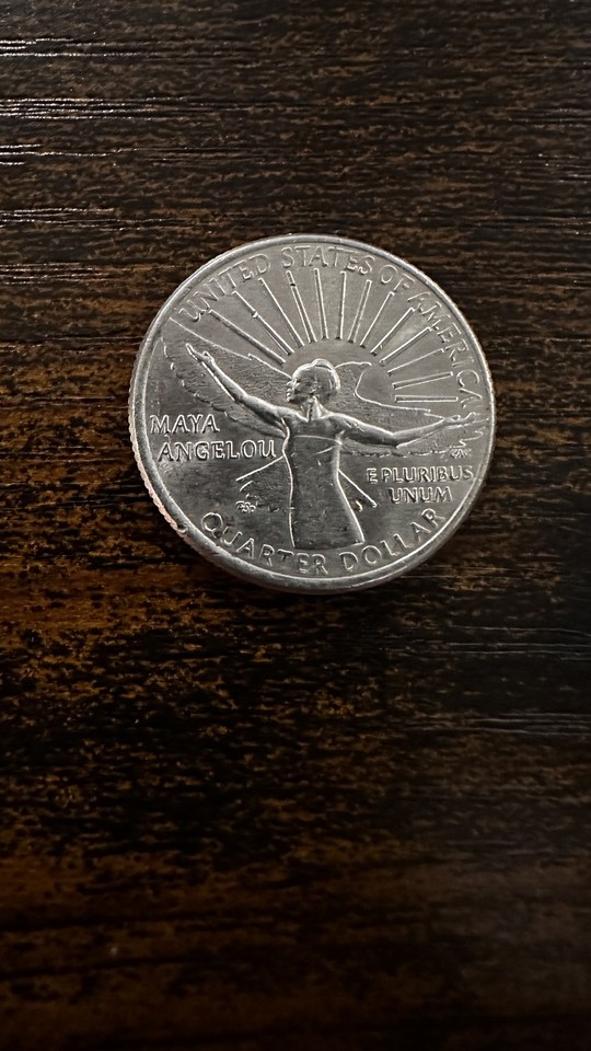 RARE 2022 P Maya Angelou Quarter Double ERROR/GOUGE TWIG And Drooling ...