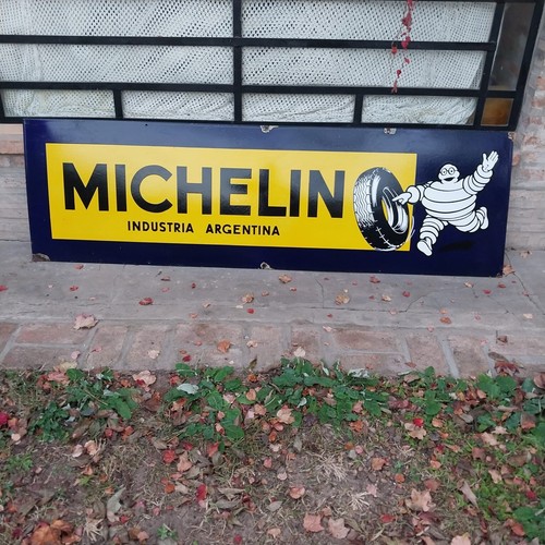 Old enamel porcelain MICHELIN sign | Excelent condition | Big size 78 ...