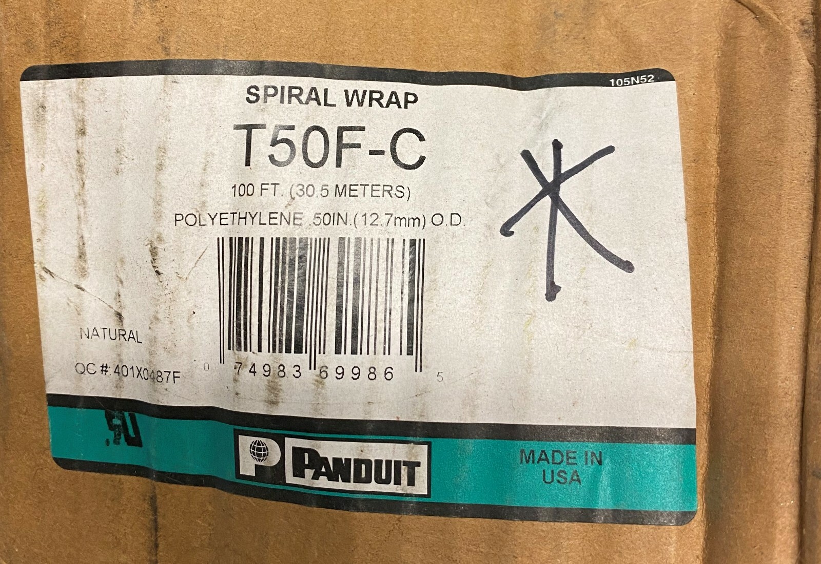 Panduit T50F-C Spiral Wire Wrap 100 FT. - White | eBay