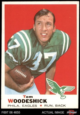 1969 Topps #198 Tom Woodeshick Eagles RC West Virginia 6 - EX/MT | eBay