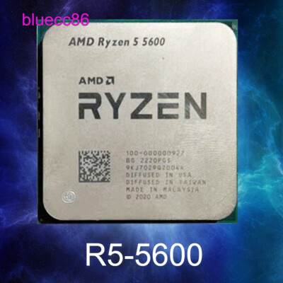 AMD Ryzen 5 5600 AM4 CPU Processor 3.5 GHz Six-Core 12 Thread 65W R5 ...