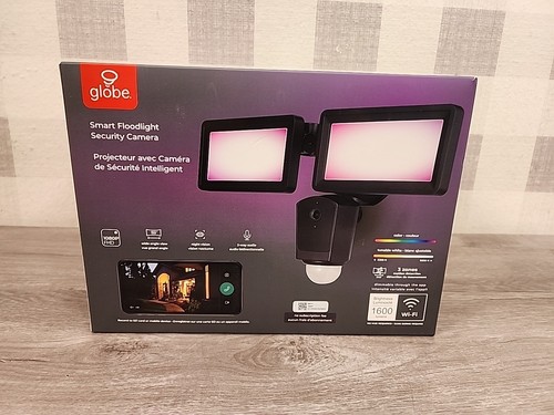 Globe Smart Floodlight Outdoor LED Motion Sensor Security Camera 1080p ...
