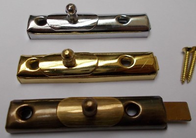 VINTAGE RETRO SHOWCASE BOLT -old retro style cupboard door slide lock ...