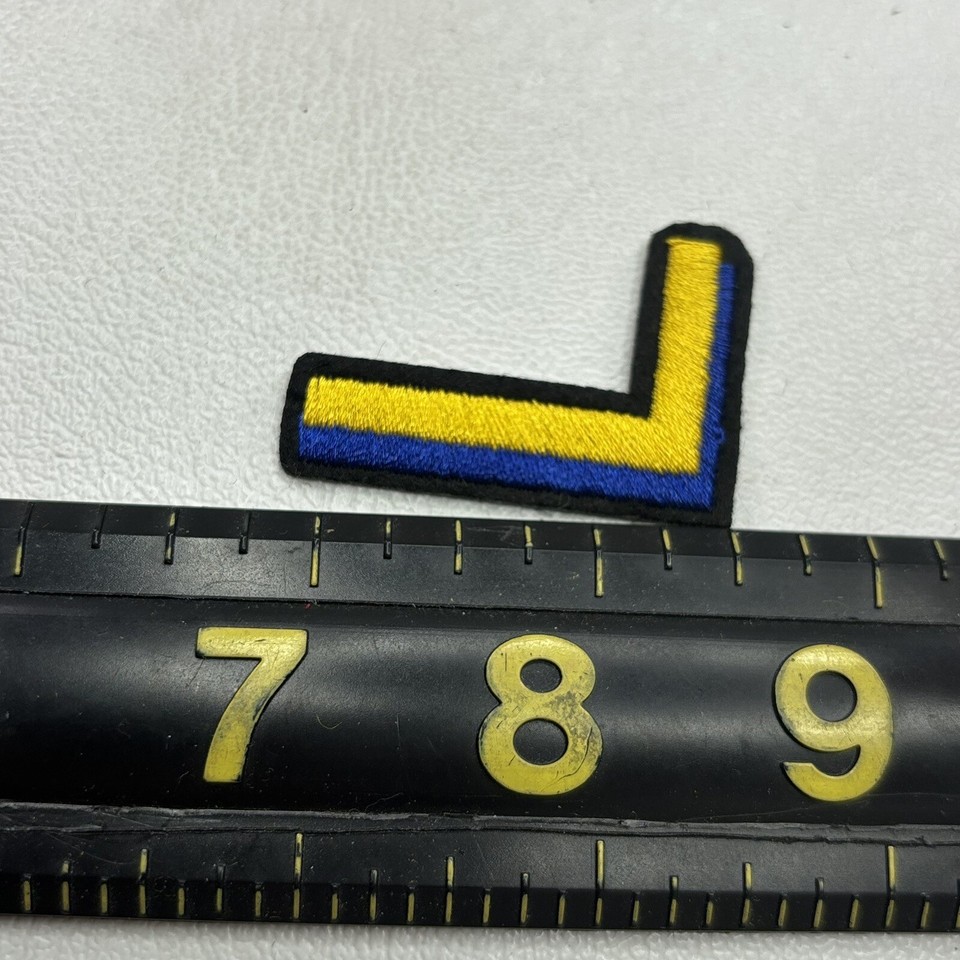 L Capital Letter Initial “L” Small Patch Colorful Yellow Multi-Color ...