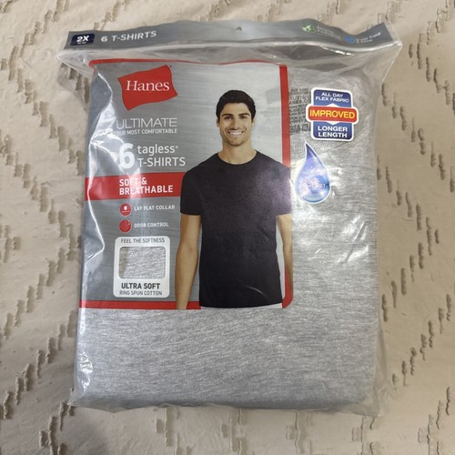 Hanes 2X Tagless Tshirts 6pack | eBay.de