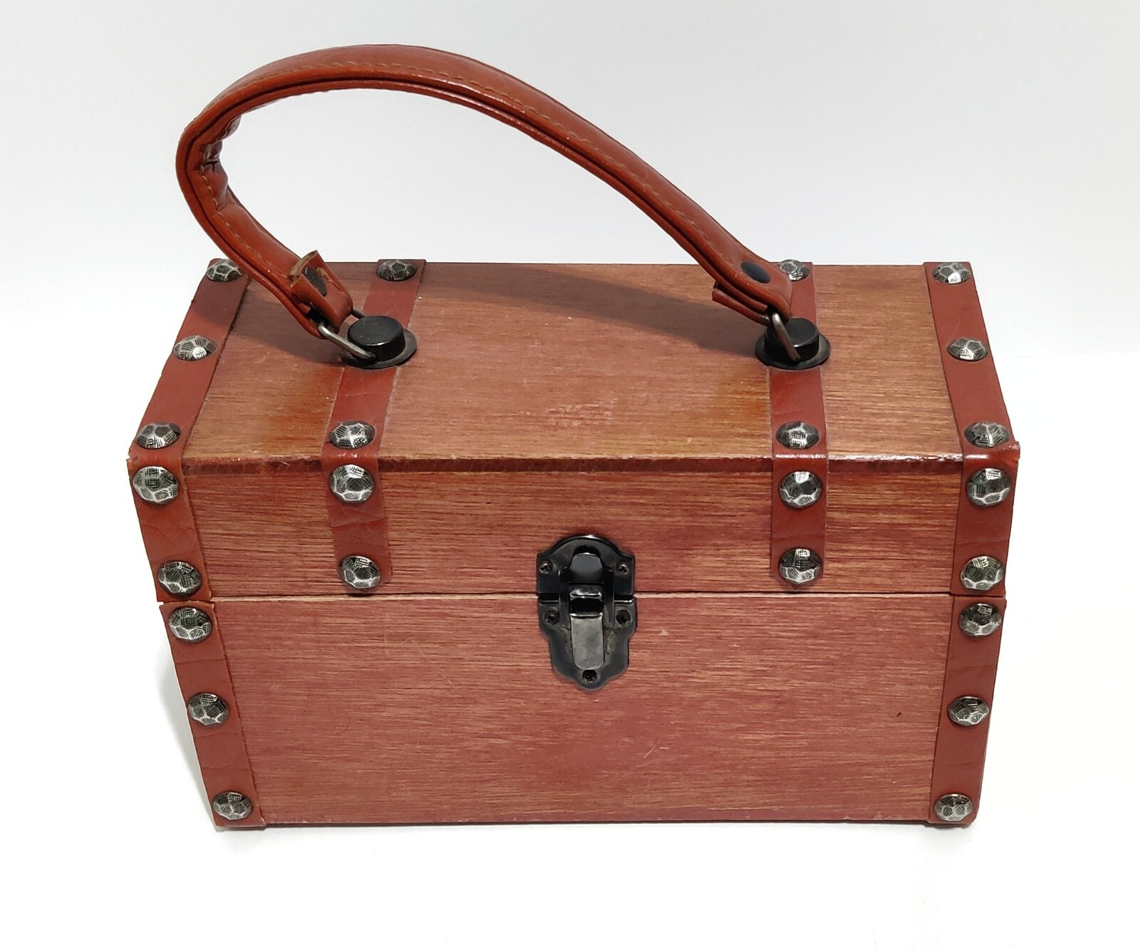 Vintage 1950s Roger Van S wooden handbag / purse. Mad… - Gem