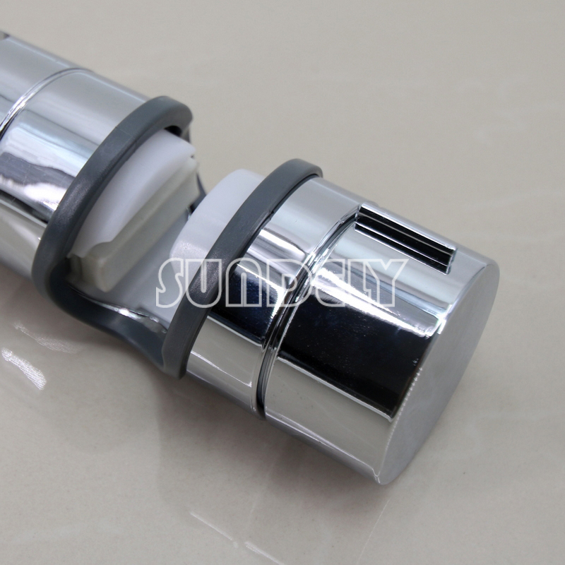 Chrome Shower Rail Head Slider Holder Adjustable 18mm-25mm Universal ...