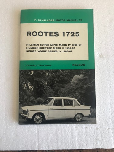 ROOTES 1725 MOTOR MANUAL- PIET OLYSLAGER No.78: | eBay
