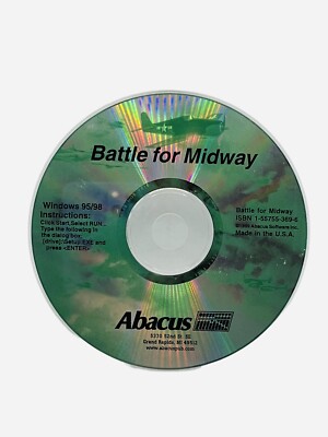 Battle for Midway Disc Only PC Game CD-ROM 1999 WWII Flight Sim Abacus ...