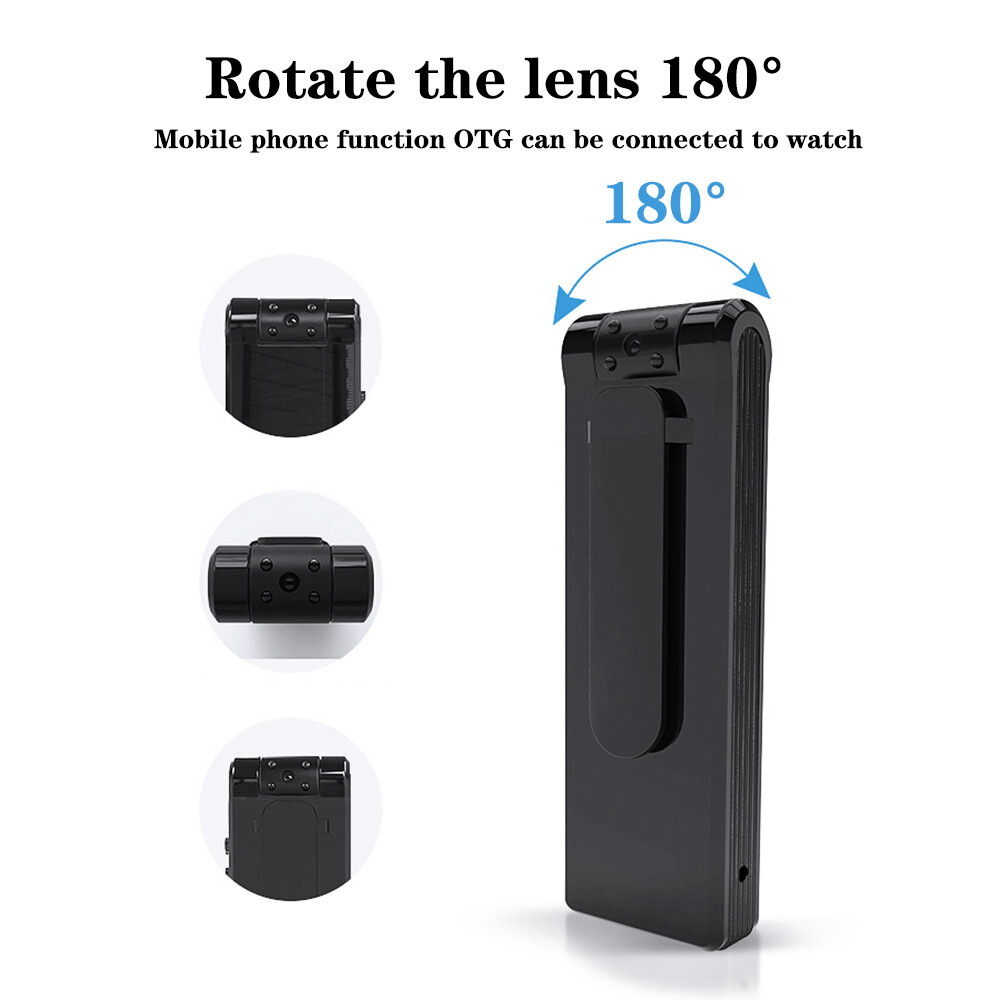 16H 1080P HD Camcorder Mini Pocket Camera Police Body AVI Video DVR IR ...