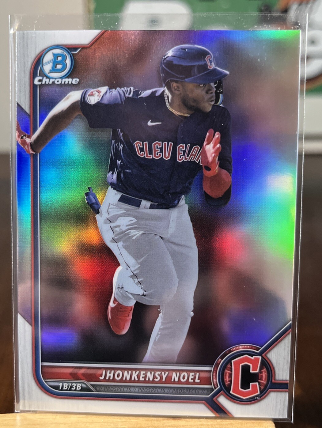 Jhonkensy Noel 2022 Bowman Chrome Refractor #ed 203/499 Guardians BCP ...