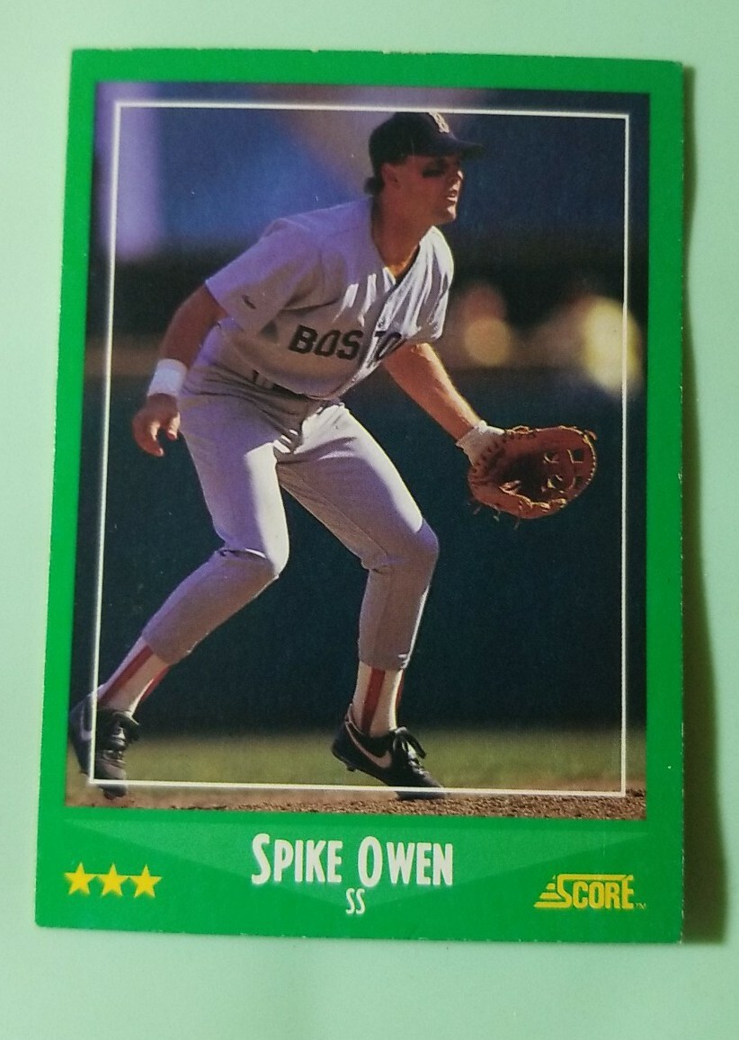 1988 Score MLB Spike Owen #372 - Boston Red Sox | eBay