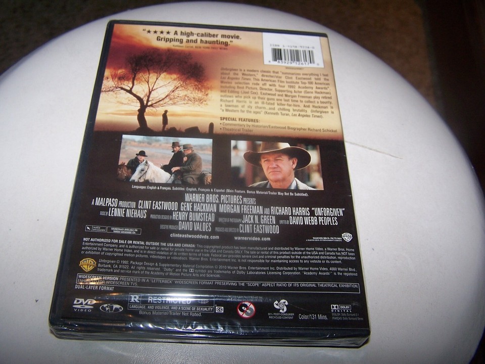 Unforgiven- [1992]- (DVD)-Clint Eastwood, Gene Hackman,Morgan Freeman ...