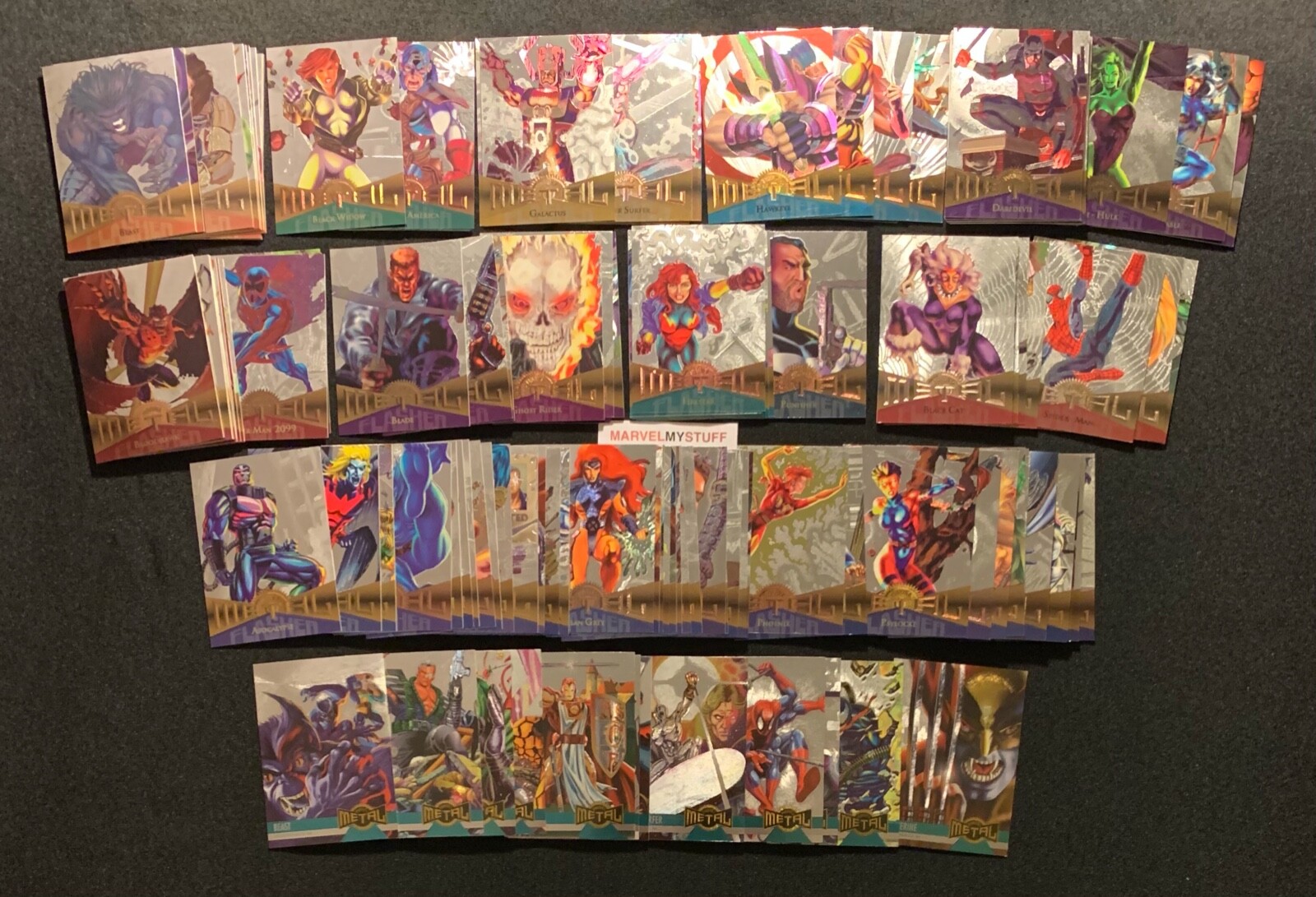 1995 FLEER MARVEL METAL SILVER FLASHERS CARD SINGLES YOU CHOOSE FLASHER ...