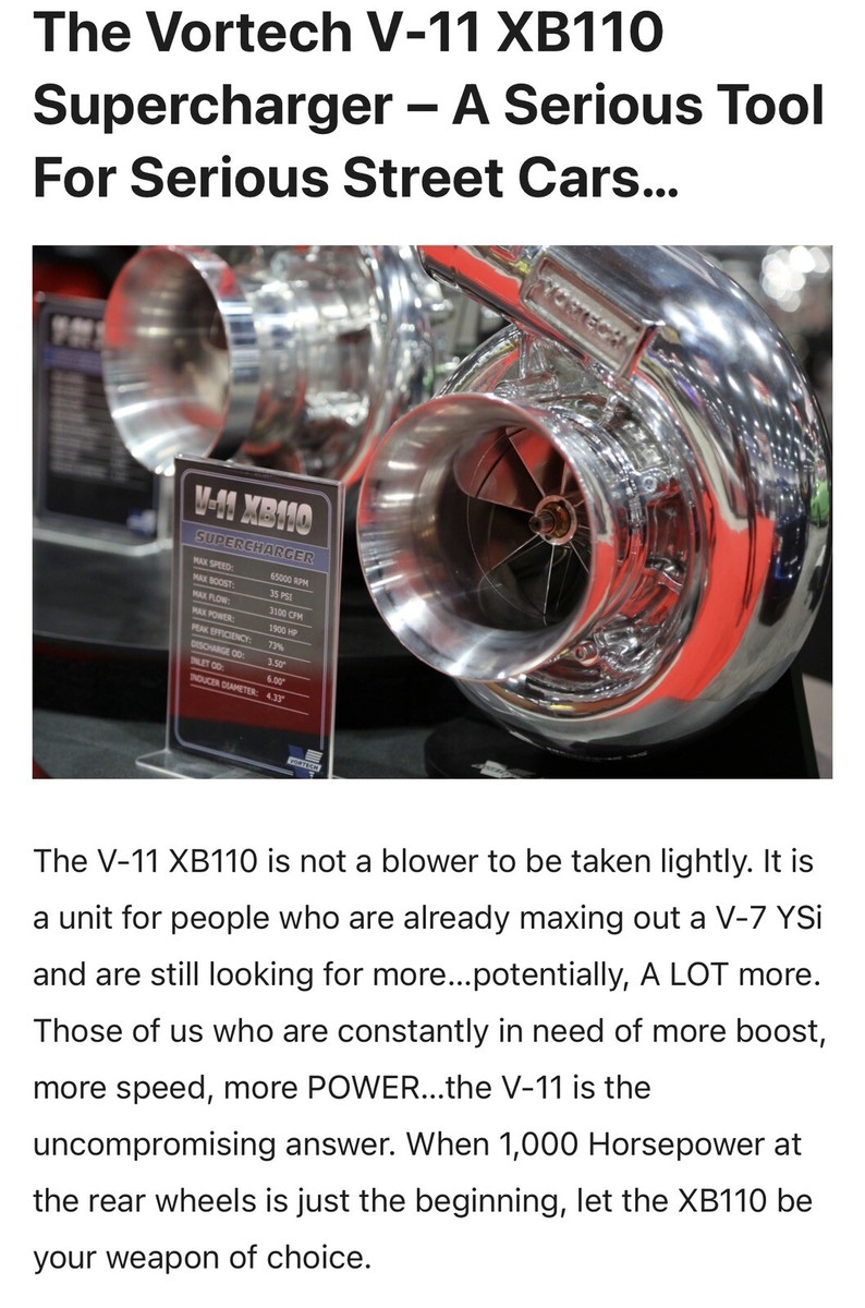 Twin Vortex Supercharger Anderson Vortech Stage I Ti Trim Supercharger