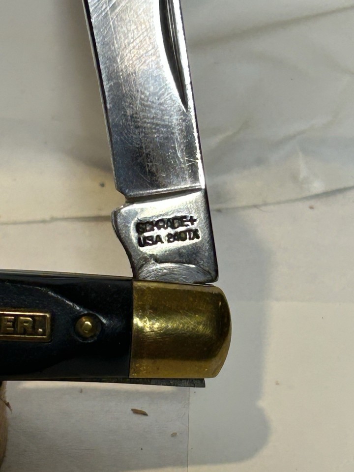 Schrade USA 240TX Blued Finish X Timer Pocket Knife USED | eBay