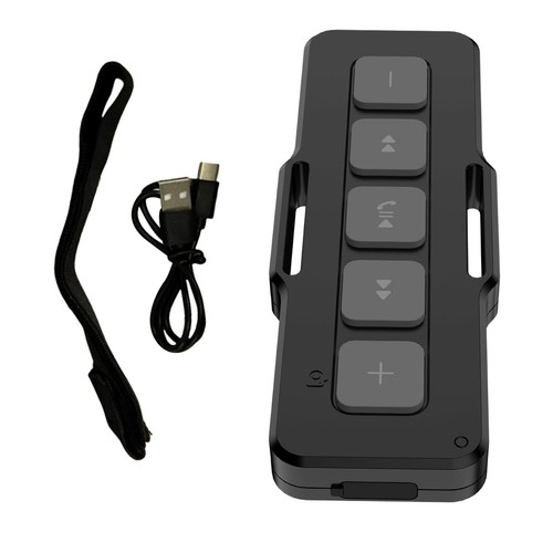 1Pc Wireless Bluetooth Audio Music Play Smartphone Remote Control For ...