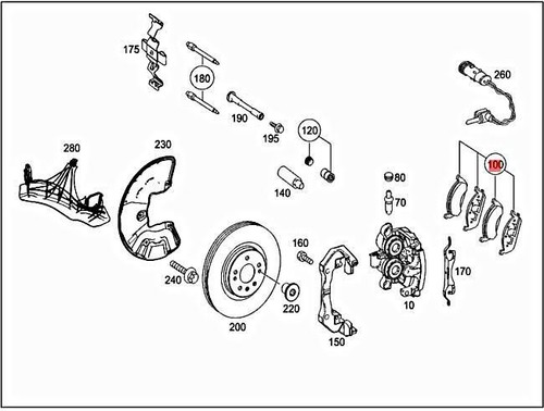 Genuine MERCEDES C292 W166 X166 GL-CLASS X166 Ts disk brake pad ...
