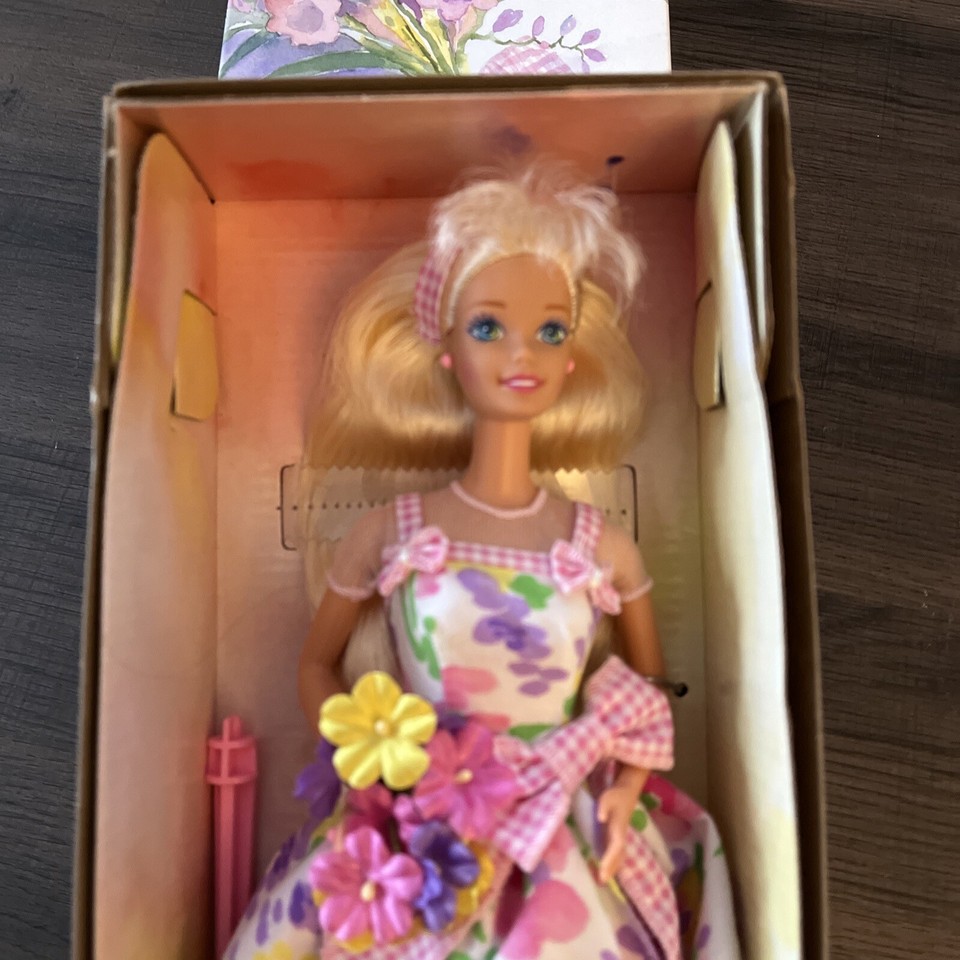 NIB 1996 Mattel Barbie Spring Petals Doll AVON Special Edition #16746 ...