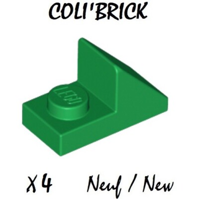 Lego 92946 - 4x Brique Slope 45 2x1 with cutout - Vert / Green - 15672 ...