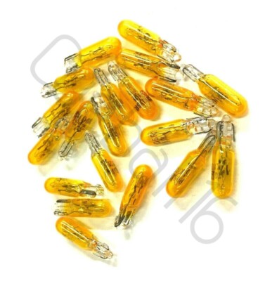 20 x YELLOW / ORANGE FRUIT MACHINES BULBS - 5mm SMALL-T5-12v-1.2w Wedge ...