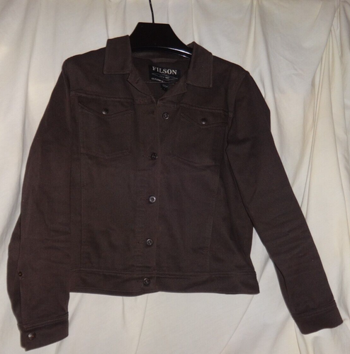 FILSON Women's Willow Jacket Cotton Twill Denim Brown Chore Barn Coat ...