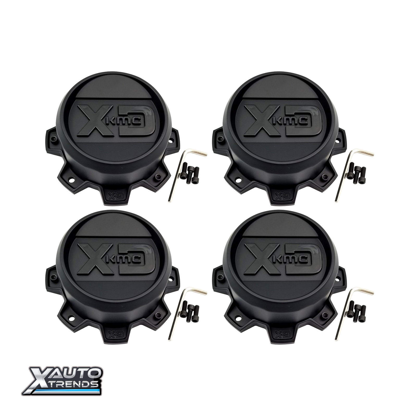 4 x XD Series Wheel Center Cap 65mm High - Matte Black T150H171-8-H65 ...