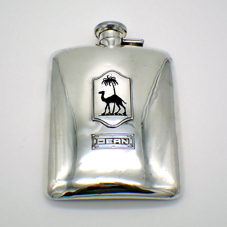 Hip Flask Sterling Silver Enamel Camel Palm Tree Design Mono Dean | eBay