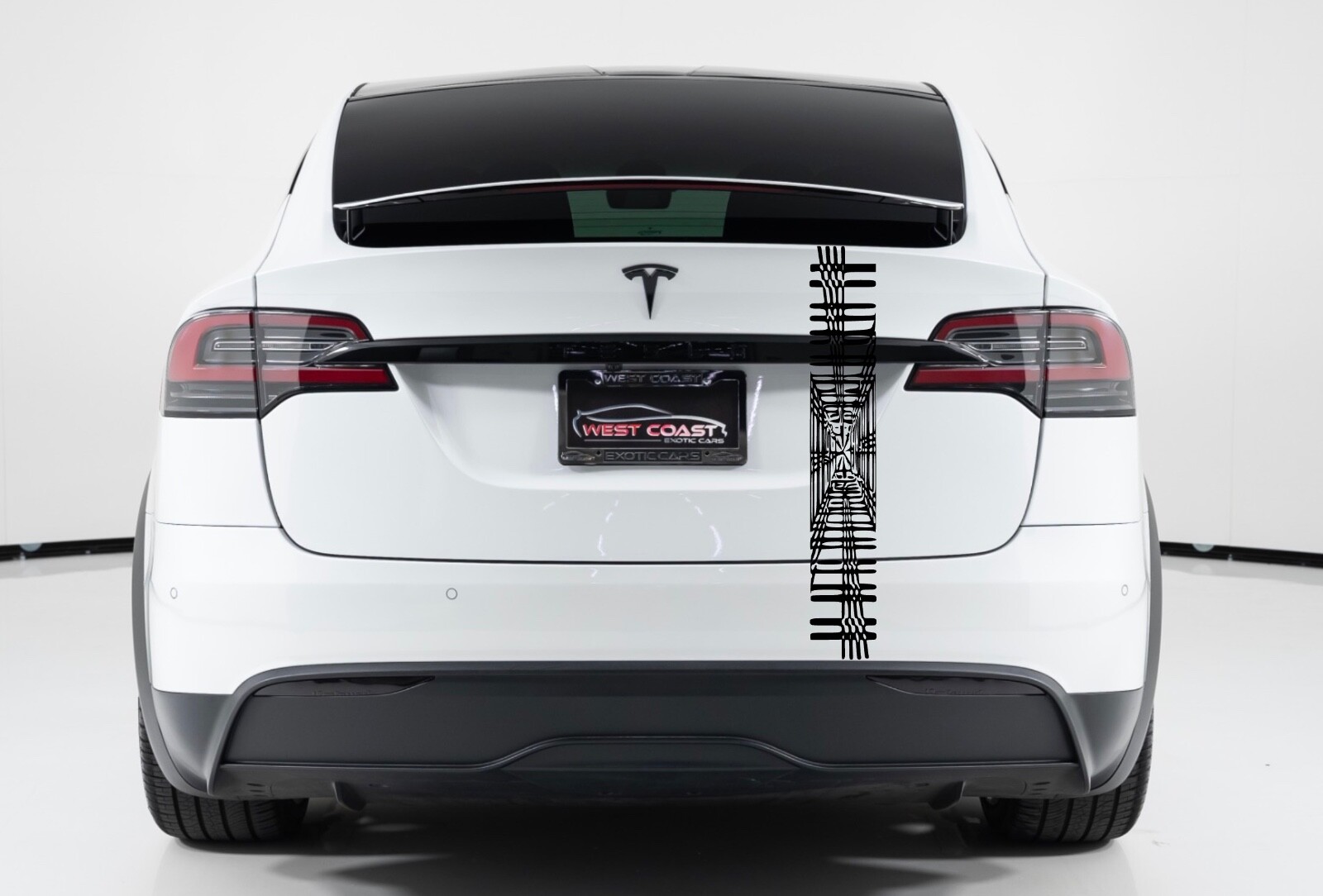 Tesla Model X 2016-2024 Custom REAR PLAID LOGO STYLE Stripe Decal ...