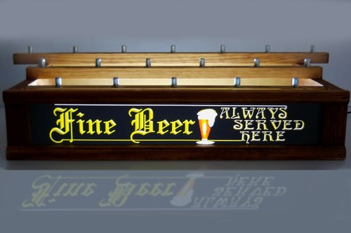 FINE BEER ALWAYS SERVED 18 beer Tap handle display led lighted display ...