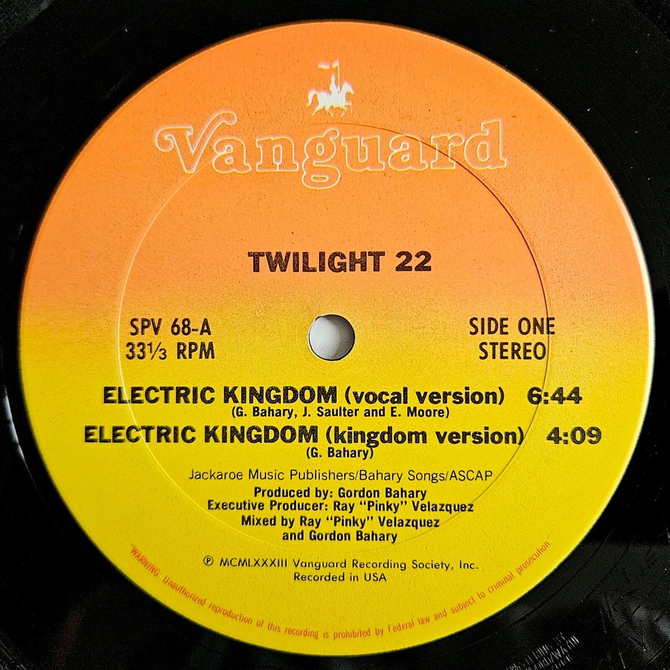 1983 - TWILIGHT 22 - ELECTRIC KINGDOM - VANGUARD RECORDS ORIGINAL 4 ...