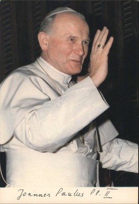 Religious Pope John Paul II Portrait with Signature MULTIGRAF Vintage ...