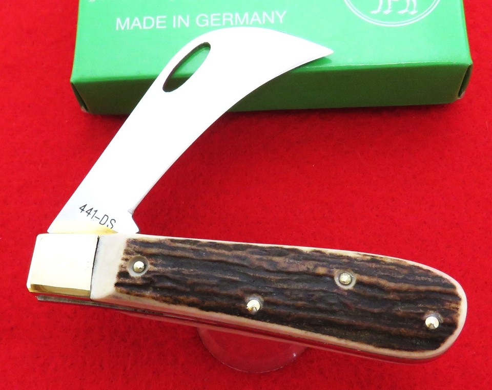 Hen & Rooster Solingen Germany Stag Locking Hawkbill Knife 2017 FAT ...
