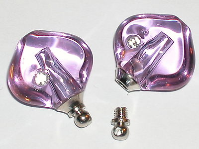 1 glass Perfume Crystal lantern facet small tiny rice bottle SCREW CAP ...