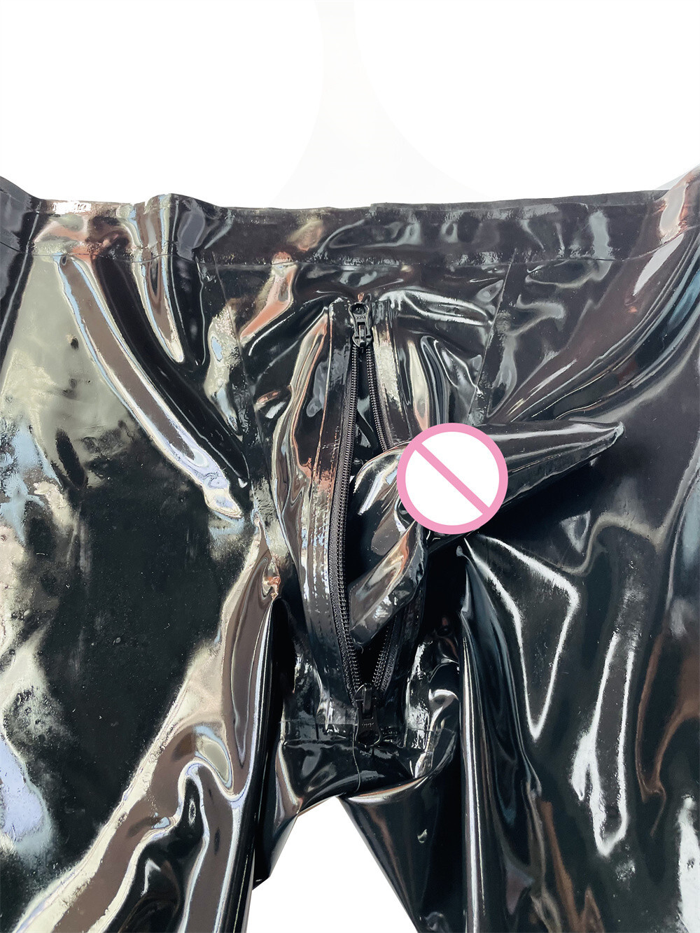 Latex Men Short Codpiece hidden sheath high waist gummi 0.4mm | eBay