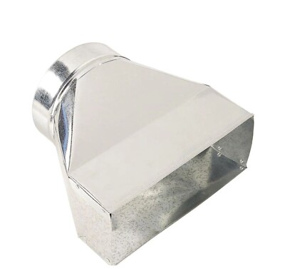 4" x 10" x 6" Straight Galvanized Floor Ceiling HVAC Register Duct Boot ...