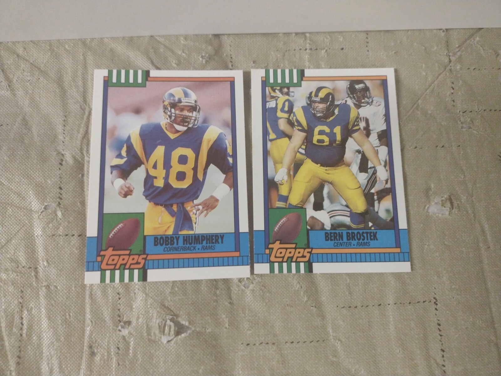 1990 Topps Traded Football Los Angeles Rams 2 Card Team Set | eBay
