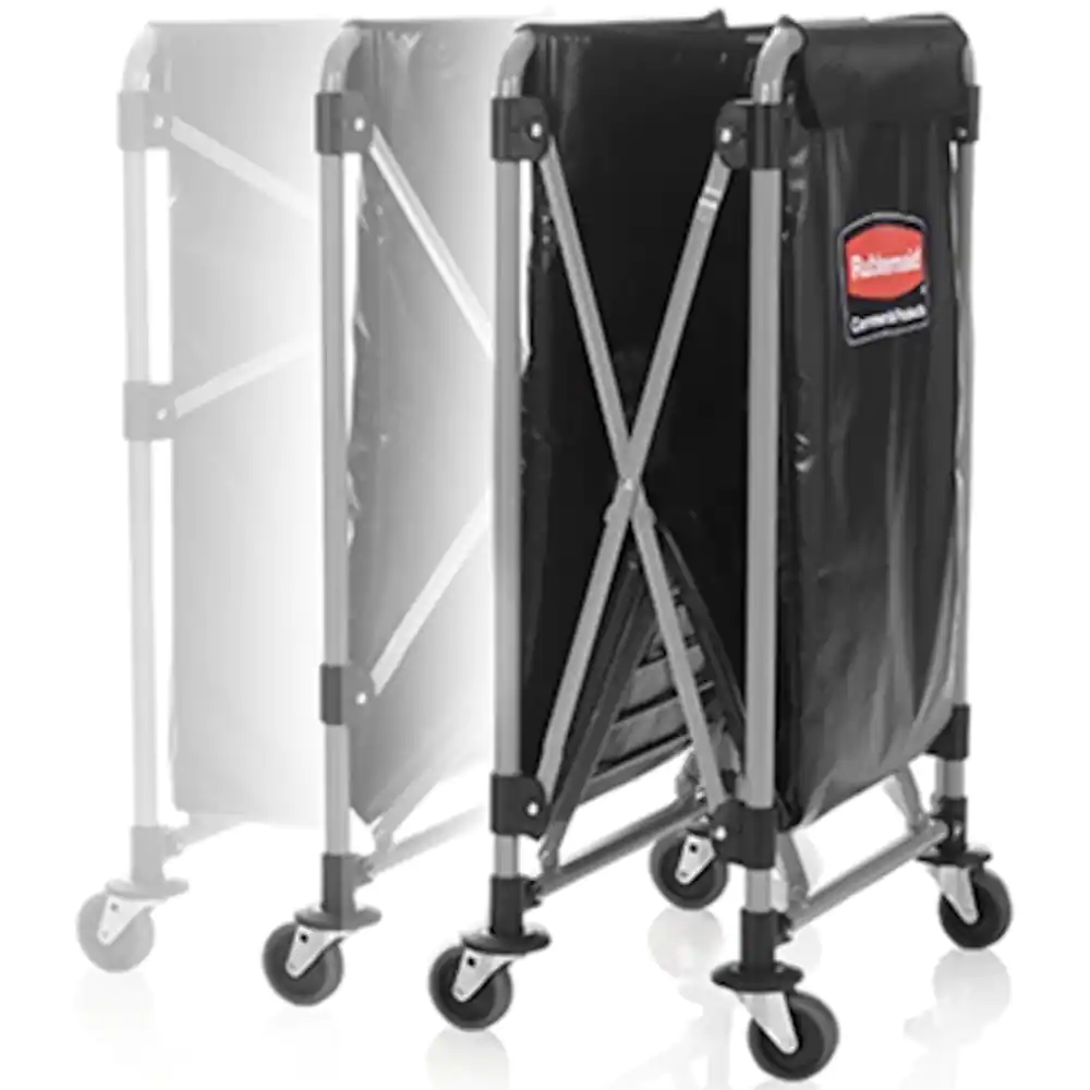 Rubbermaid 1881750 Executive Collapsible X-Cart Trolley - Black - 300L ...