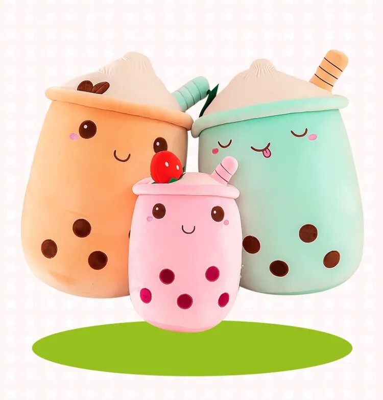 Super Soft Boba Bubble Milk Tea Plushie Plush Pillow 9.4 in. Great for ...