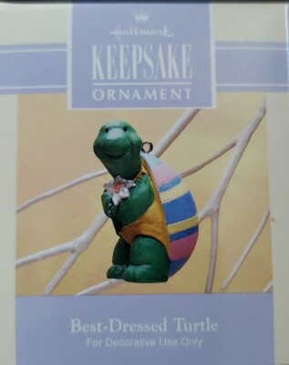 🐦🌟 💖 Hallmark "Best-Dressed Turtle" Easter Spring Ornament 1993 | eBay
