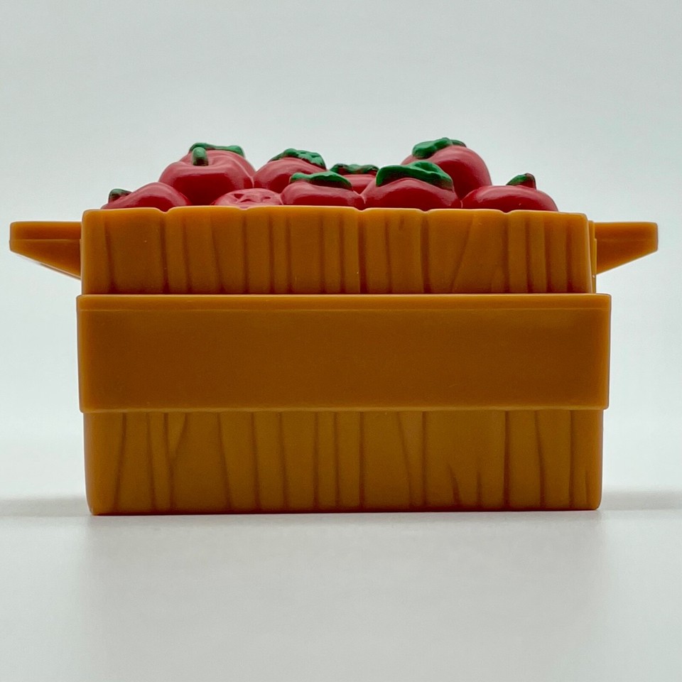 Fisher Price Little People Red Apples Food Crate Brown Bin for Farm Ark ...