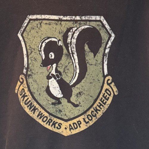 Lockheed Martin Skunk Works Logo Black Hoodie Sweatshirt Size Small ...