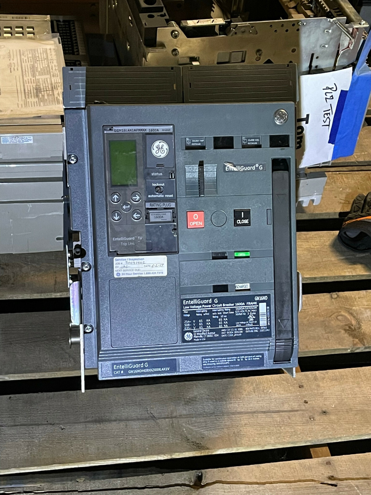 GE GN16ND ENTELLIGUARD 1600 AMP CIRCUIT BREAKER GGN16L4X1AFXXXX GSTG120 ...