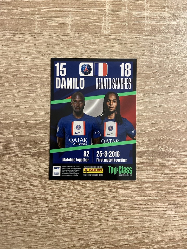 Panini Football Top Class Synergy Danilo & Renato Sanches PSG | eBay