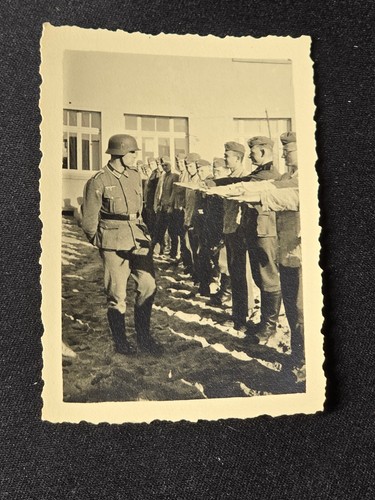WEHRMACHT STEEL HELMET TROOPS INSPECTION WW2 WWII German Military ...