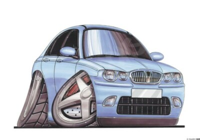 AUSTIN ROVER 75 BLUE Koolart Cartoon Caricature Car Print - A3 Size ...