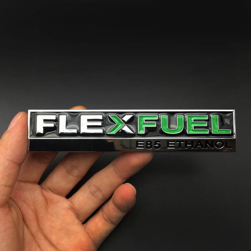 3D Metal Chrome Flex Fuel E85 Ethanol Car Trunk Rear Emblem Badge Decal ...
