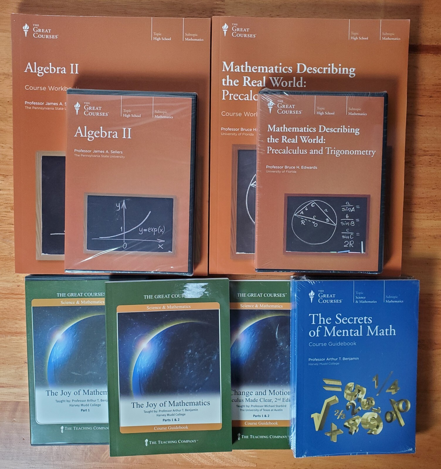 Great Courses Lot DVD Mental Math Algebra 2 Precalculus Trigonometry ...