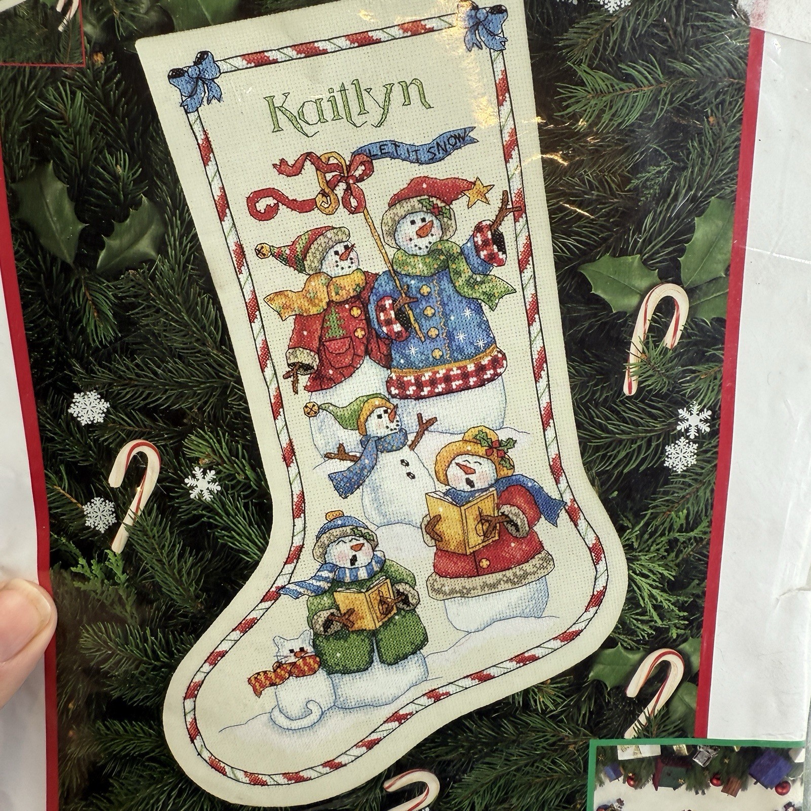 Dimensions Carolers Stocking Counted Cross Stitch Kit 16" Long # 8619 ...
