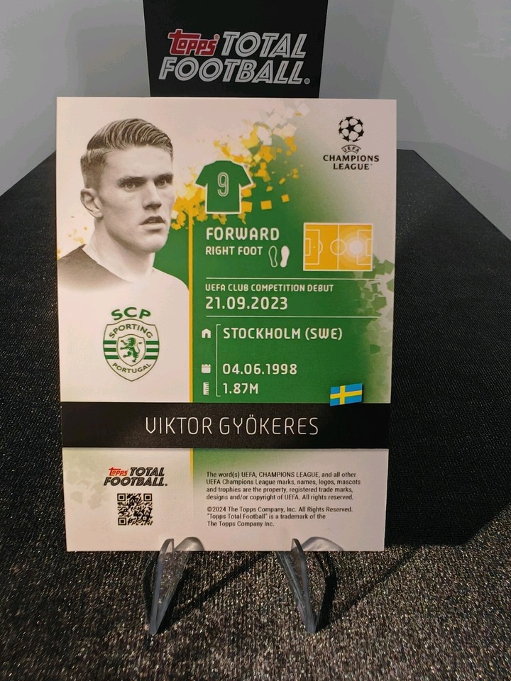 Topps Viktor Gyökeres Red /5 Sporting Total Football Box Office ...